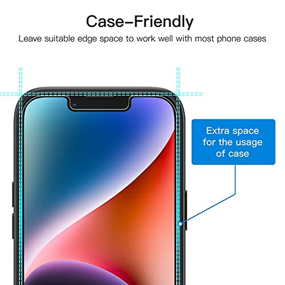 JETech Privacy Screen Protector for iPhone 14 Plus 6.7-Inch (NOT FOR iPhone 14 6.1-Inch), Anti Spy Tempered Glass Film, 2-Pack