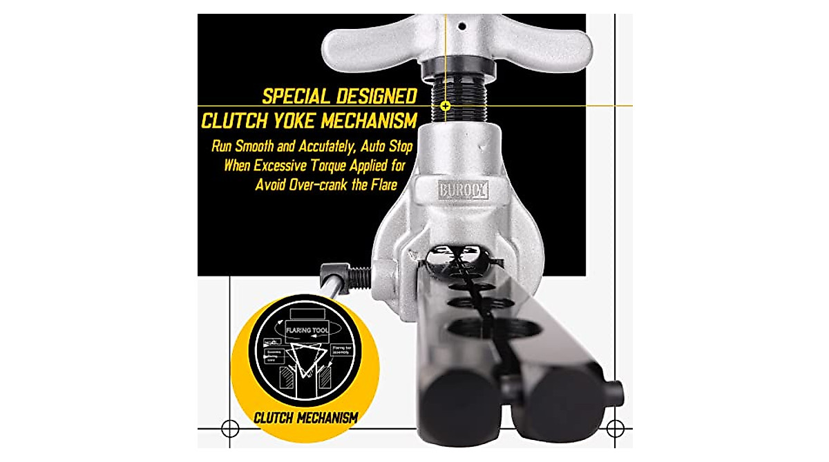 KOOPOOL 7 Dies Eccentric Flaring Tool Kit for HVAC & Brake Lines