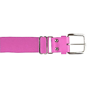CHAMPRO mens With Leather Tab Brute Baseball Belt, Pink, Youth US