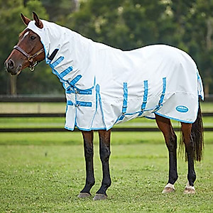 Weatherbeeta ComFiTec Sweet Itch Shield Combo Neck - White/Blue - 66"