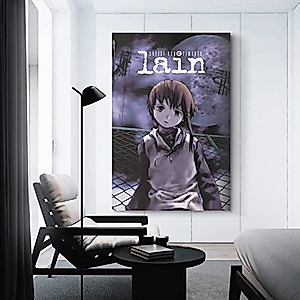 CAON Serial Experiments Lain Anime Poster Canvas Wall Art 90S Room Aesthetic Posters 12x18inch(30x45cm)