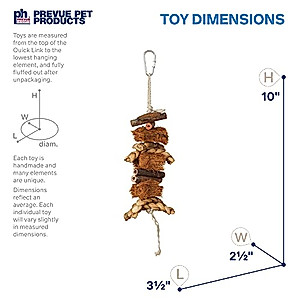 Prevue Hendryx 62803 Naturals Coco Rope Mini Bird Toy, 8 x 2.5"