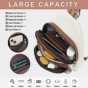 CLUCI Small Sling Bag for Women,Vegan Leather Fanny Pack Crossbody Bags for Women,Chest Bag With Guitar Strap