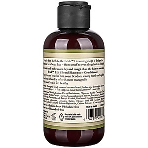 Brisk Beard Grooming Shampoo, Tea Tree & Cedarwood, 5.1 Oz