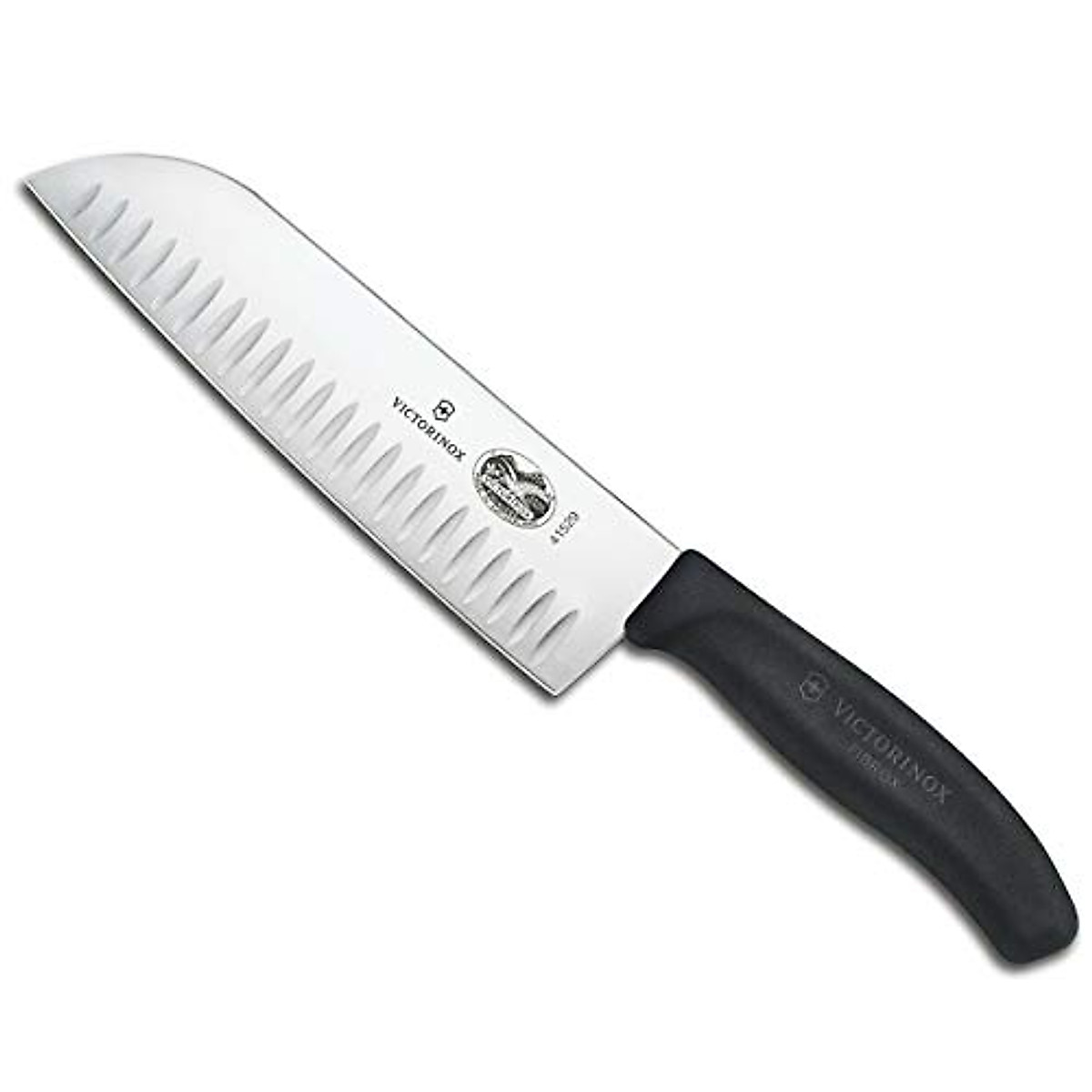 Victorinox Fibrox Pro Santoku Knife, 6.7 inches, Black