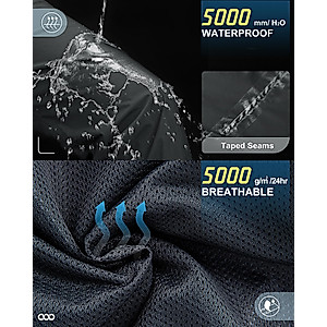 33,000ft Women's Rain Pants, Lightweight Waterproof Rain Over Pants, Windproof Hiking Pants for Outdoor, Fishing, Rainy Day … Grey