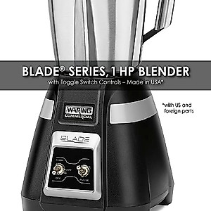 Waring Commercial BB300S 1-Hp bar Blender, Black 48 oz