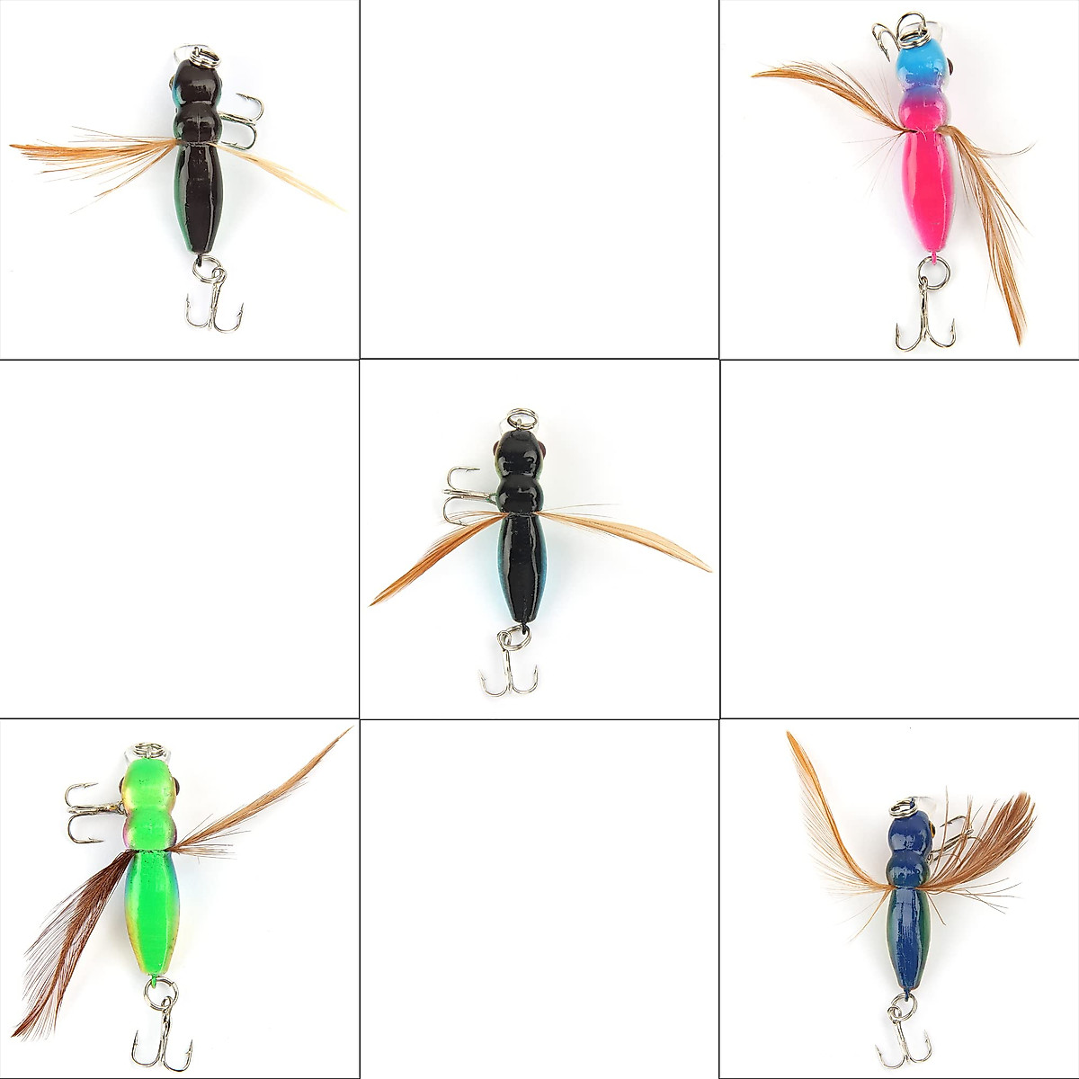 Fishing Lures kit Minnow Lure Hard Bait Crank baits Sinking wobbler Treble Hooks with Tackle Boxes (Ant-5pcs)
