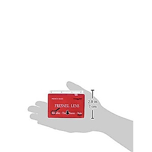 Fresnel Lens 4X Magnifier Pocket Wallet Credit Card Size • Ruler - Unbreakable Plastic for Home Office Classroom & Outdoor EDC Survival Kit Bushcraft (10 Pack Ruler/Magnifier - Red)