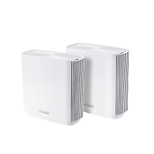 ASUS ZenWiFi AC Whole-Home Tri-Band Mesh System (CT8 2 Pack White) Coverage up to 5,400 sq.ft, AC3000, WiFi, Life-time Free Network Security and Parental Controls, 4X Gigabit Ports, 3 SSIDs (Renewed)