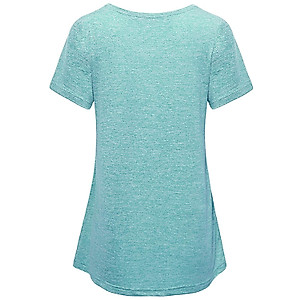 MISS FORTUNE Sports Short Sleeve Tops for Womens Workout Tshirts Loose Fit Ladies Plus Size Exercise Shirts to Wear with Leggings Solid Athletic Top Wicking Yoga Outfits Funny Biking 2X