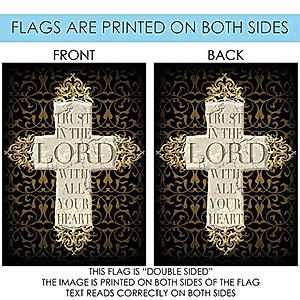Toland Home Garden 109274 Cross Christian Flag 28x40 Inch Double Sided Christian Garden Flag for Outdoor House Cross Flag Yard Decoration