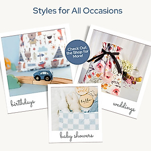 Gather & Knot Drawstring Gift Bags | 22" Extra Large | Happy Birthday | Gender Neutral Reusable Fabric Wrap for Adult or Girl Boy Kids Bday| Dots