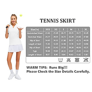 White Tennis Skirt Women Athletic Skort Golf Skirts with Shorts Pleated Y2K Skirt Running Skort Skirts for Women White Mini Skirt