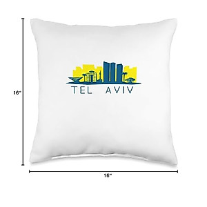 Israel - Flag Israel Map Traditional Jewish Star National Flag Israel Map Throw Pillow, 16x16, Multicolor