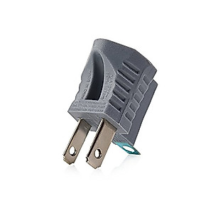Cable Matters [UL Listed] 3-Pack 2 Prong to 3 Prong Outlet Adapter in Gray (3 Prong to 2 Prong Plug Adapter) - Allows a 2 Prong Outlet to Accept 3 Prong Plugs