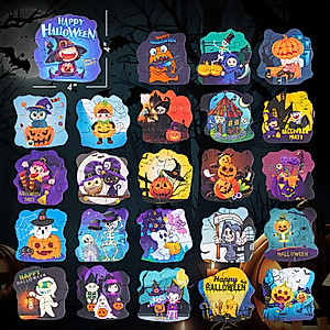 Autpvcol Halloween Party Favors, 24Pack 144Pcs Jigsaw Puzzles Halloween Toys For Trick Or Treat, Halloween Goodie Bag Fillers, Halloween Puzzle Halloween Gifts For Kids,School Classroom Reward