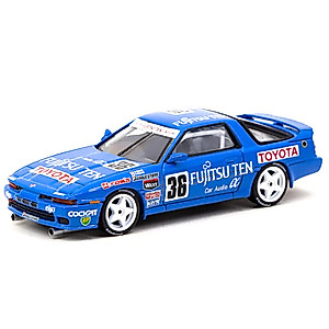 Supra Turbo (MA70) RHD (Right Hand Drive) Japanese Touring Car Championship (1990) "Hobby64 1/64 Diecast Model Car by Tarmac Works T64-064-90JTC36
