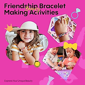 Tomons Charm Bracelet Making Kit for Girls, Beads for Jewelry Making Kit, Arts & Crafts Gift for Ages 3-12, Girls Toys 3 4 5 6 7 8 9 10 Year Old Girl Birthday Gifts Ideas