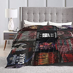 STYLOPUNK Heavy Metal Ice Band Nine Music Kills Throw Blanket Lightweight Flannel Blankets Funny Fleece Bed Blanket All Seasons 50"X40"