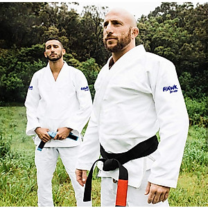 Brazilian Jiu Jitsu Gi BJJ Gi for Men & Women Uniform Kimonos Ultra Light, Preshrunk, with White Belt!!! (White, A2)