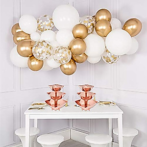 Rose Gold Birthday Party Supplies Decorations Cardboard Rose Gold Dessert Display Dessert Stand Candy Snack Cupcake Stand Cake Stand Bowl Stand Tower Display for Wedding