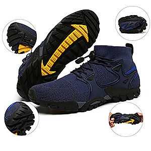 Hiking Shoes Mens Womens Outdoor Athletic Sports Shoes Walking Shoes Trail Running Shoes Trekking Climbing Stylish Slip Resistant Fitness Walking Jogging Sock Sneakers Travel Lightweight Barefoot