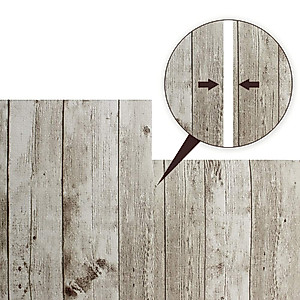 Oxdigi Cream Brown Wood Contact Paper 17.7"x196" Self-Adhesive Film for Kitchen Countertop Cabinet Shelf Peel & Stick Wallpaper Waterproof Removable/Extra Thick: 0.4mm Christmas Decoration