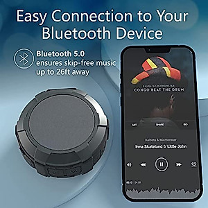 Bluetooth Speakers,Portable Wireless Outdoor Speaker with HD Soun, IPX7 Waterproof Shower Speaker, TWS, Enhanced Bass, 6H Playtime,Built in Mic for Sports, Pool, Beach, Hiking, Camping (Black)