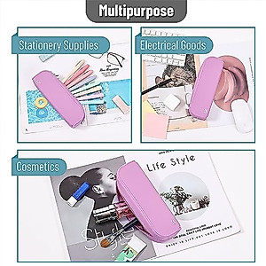 Mr. Pen- Silicone Pencil Case, Magenta-Pink Pencil Pouch, Pencil Case Small, Pencil Pouch Aesthetic, Silicone Pencil Pouch, Pencil Case Aesthetic, Pencil Bag, Pencil Pouch for Women, Makeup Pouch