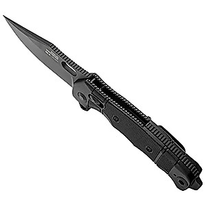 SOG High-Performance Duty S35VN Steel Ambidextrous Carry EDC 3.9" Sharp Blade Seal XR - USA Made Folding Knife, black