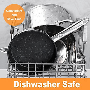 LIANYU 15Pcs Stainless Steel Cookware Set, Pots and Pans Set with Utensils, Kitchen Cooking Set Included Frying Pans, Saucepans, Saute Pan and Stock Pot, Works with All Stoves, Dishwasher & Oven Safe