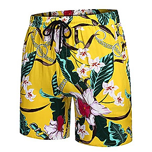 COOFANDY Men's Hawaiian Set Casual Floral Print Shirt Summer Shirt and Shorts