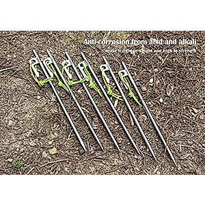 Boundless Voyage 6pcs Titanium Alloy Tent Pegs Outdoor Camping Awning Tent Stakes Lightweight Hiking Climbing Tent Nail Ti4014P