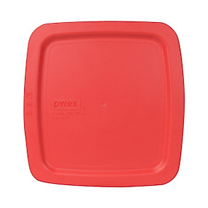 Pyrex C-222-PC 2qt and C-233-PC 3qt Red Easy Grab Plastic Replacement Lids, Made in the USA