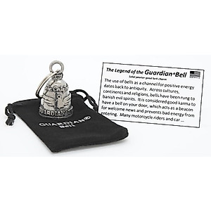 Guardian Bell Kraken Good Luck Bell w/Keyring & Black Velvet Gift Bag | Motorcycle Bell | Lead-Free Pewter | Good Luck Gift to Friends & Family | Bike Bell | Made in USA