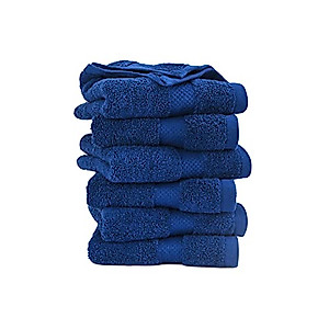AKTI Premium Hand Towels for Bathroom,16x30 inches, 550 GSM, 6 Piece Set Cotton Towel, Soft & Fluffy, Extra Absorbent, Quick Dry Towels for Body – Navy Hand Towels for Daily Use