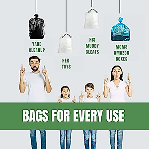 Plasticplace 30-40 Gallon Recycling Trash Bags │ 1.2 Mil│ Blue Garbage Bag Liners │ 33” x 46” (100 Count)
