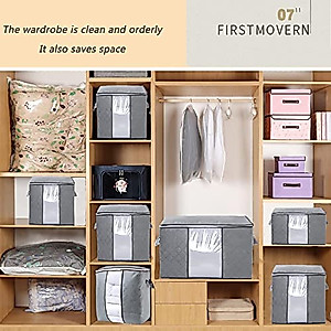 Large Clothes Storage Bag Foldable With Bed Bottom Storage Box,260l 3-Pack Clothes Storage Bag,3 Different Large Sizes For Toys, Blankets, Quilts, Clothes And Other Supplies, Gray