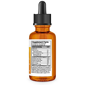 Dr. Berg Liquid Vitamin D3 & K2 Supplement - For Bone, Teeth, Mood & Immune Health - Vitamin D3 & K2 Drops for Adults - 1 fl oz