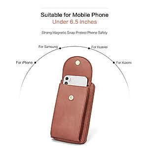 BROMEN Small Crossbody Bags For Women Leather Cellphone Purse Designer Zipper Wallets Fashion Shoulder Bag Pink