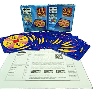 24 Game Two Pack: Includes 48 Single Digit Cards and 48 Double Digit Cards and Exclusive Tips Sheet!