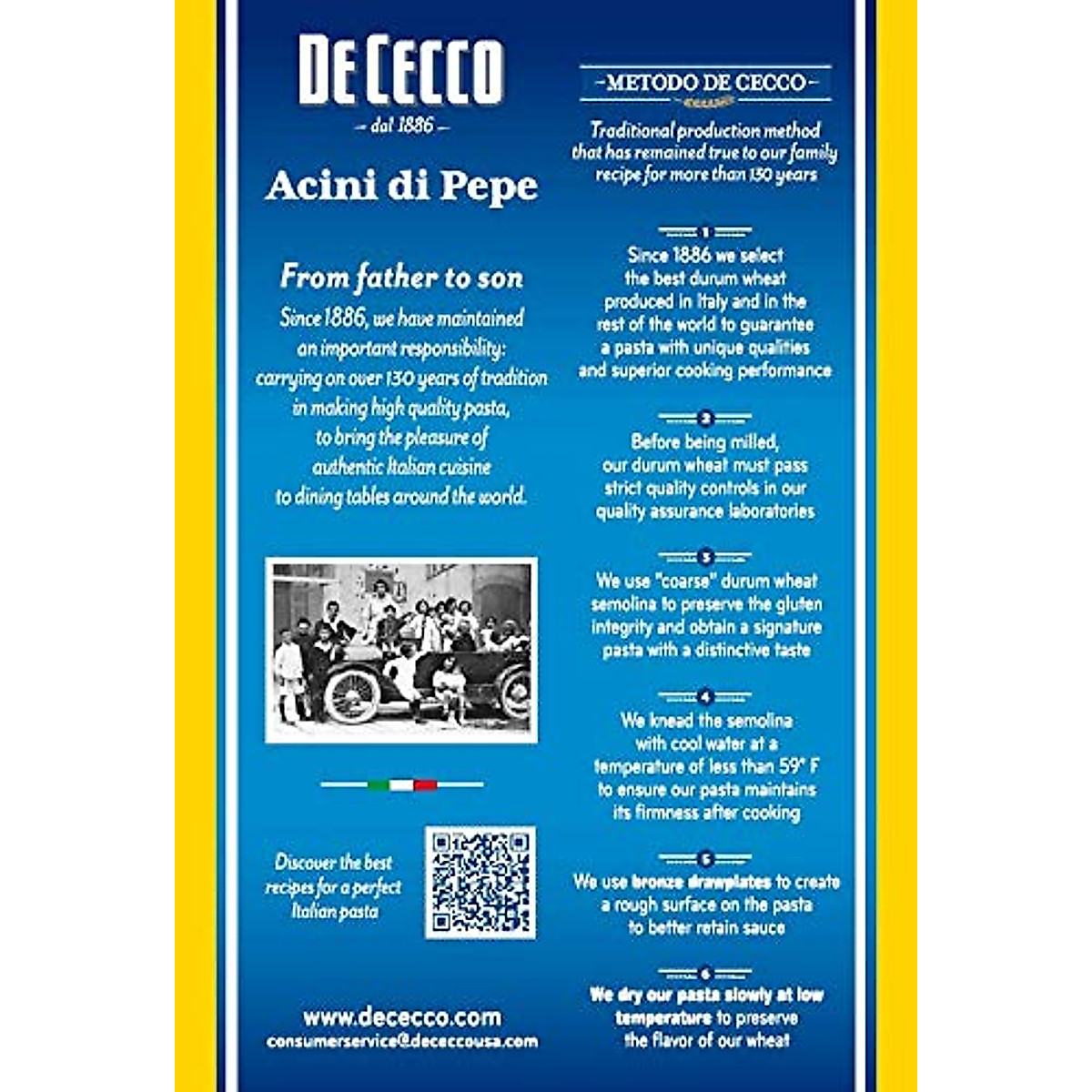 De Cecco Pasta, Acini Di Pepe, 1 lb 16 Oz (Pack of 5)