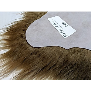 Home Collezione by Salvani Sheepskin Rug Throw Genuine Icelandic (Frosted Brown Curly)