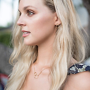 Dear Ava Infinity Interlocking Double Circle Connecting Necklace For Women - Modern Jewelry Pendant Love Gifting Idea for Her with Heartfelt Card - Birthday Gift for Mother and Daughter Gold