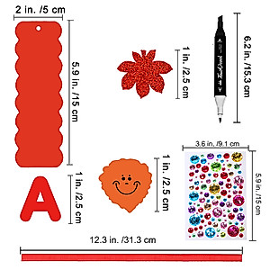Winlyn 36 Sets Fall Craft Kits Fall Kids Crafts DIY Fall Bookmarks Decorations Art Sets Smiling Autumn Leaf Pumpkin Foam Stickers Arts and Crafts for Kids Thanksgiving Halloween Classroom Activities