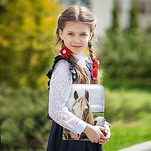 PYBUG Horse Trading Card Binder with Nylon Strap 4-Pocket Waterproof PU Leather Card Collection Binder for 400 Cards Sturdy Card Holder Folders for Game Cards,Sports Cards