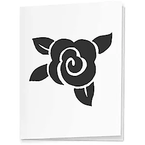 Azeeda 4 x 'Silhouetted Rose' Gift Tags/Labels (GI00065686)