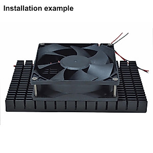 Awxlumv Aluminum Large Heatsink 5.9 x 3.6 x 0.59 Inch /150 x 93x 15 mm Black Heat Sinks Fins for Cooler RTX 3090 3080 ti Backplate PCB LED Motherboard (2 Pcs)