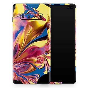 DesignSkinz Liquid Abstract Paint V11 Protective Vinyl Decal Wrap Skin Cover Compatible with The Samsung Galaxy S20 (Screen Trim & Back Glass Skin)